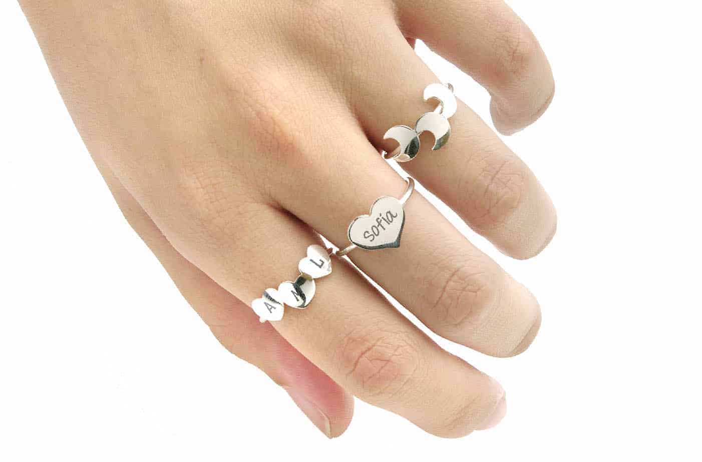 Anillos personalizados y pendientes 🥇 ️Cuchicuchi joyas personalizadas