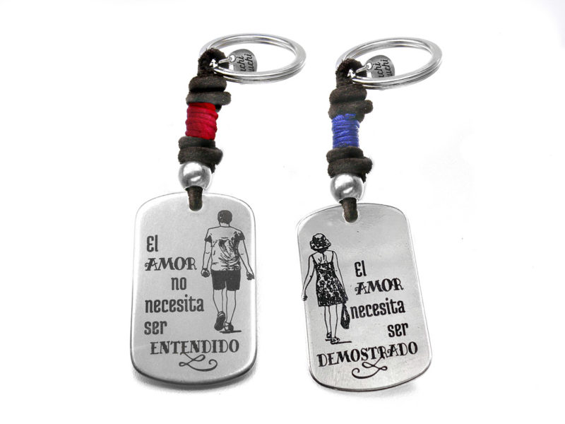 Ideas de regalo: Llaveros para parejas personalizados grabados unicos